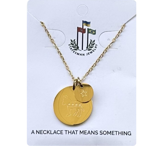 Democrat Necklace - DEM - Statesman Ties